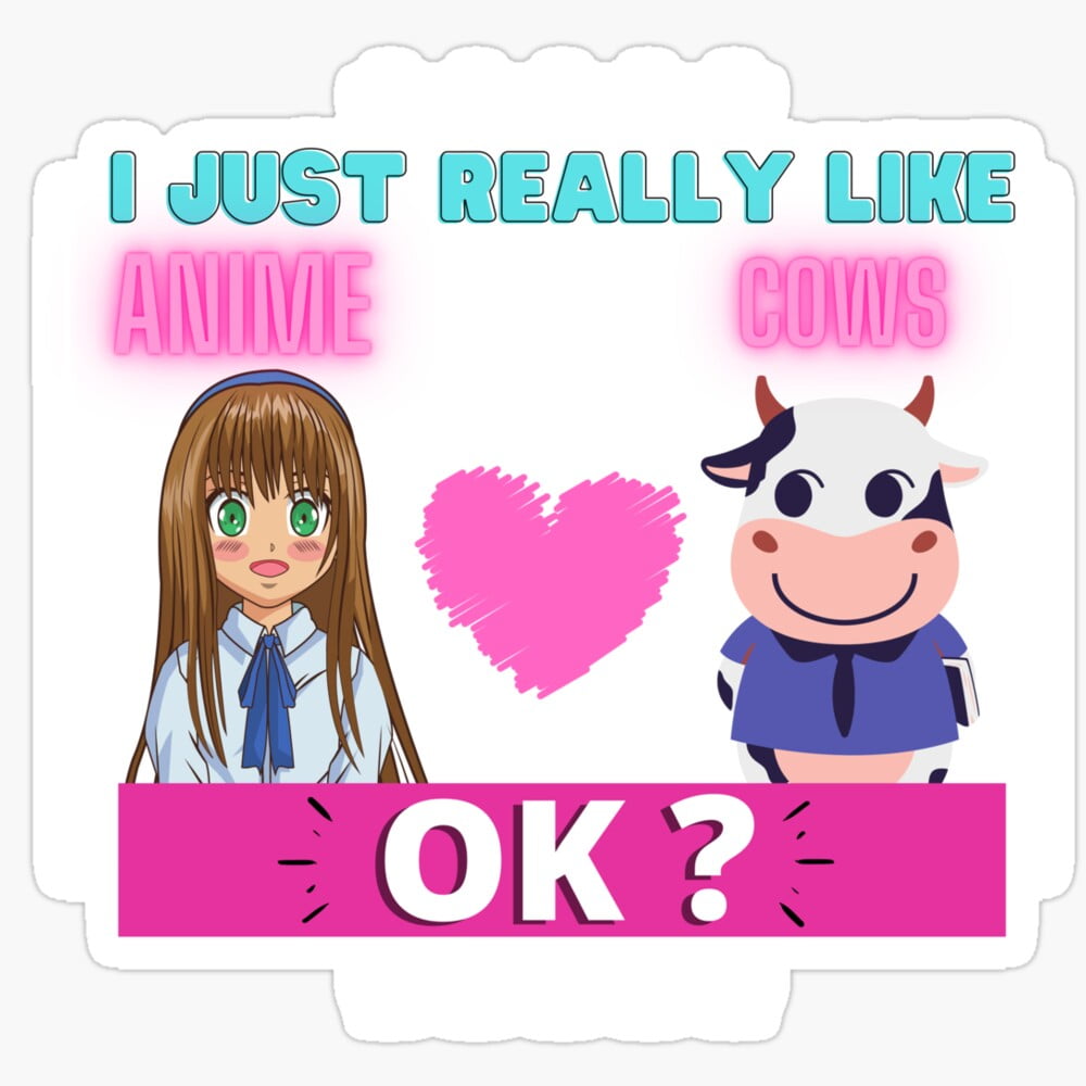 DOPASTICKER Just Really Like Cows, Cows Sticker Phone Sticker, Latop ...