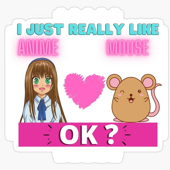 DOPASTICKER Just Really Like Mouse, Mouse Sticker Phone Decal Water ...