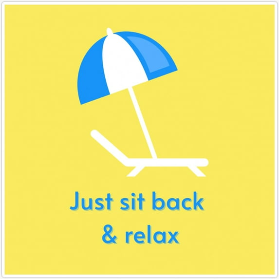DOPASTICKER Just Sit Back And Relax Sticker Decorative Laptop, Phone ...
