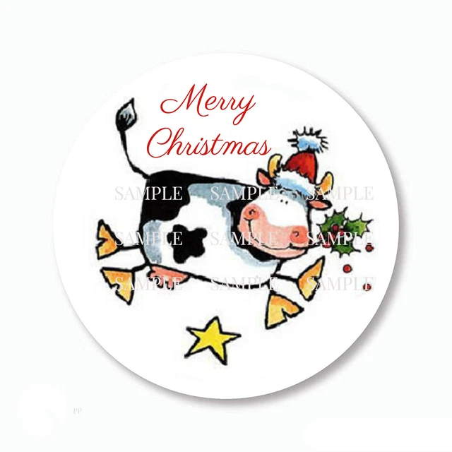DOPASTICKER Just Too Cute Merry Chri.Stm.As Cow Scrapbook Stickers ...
