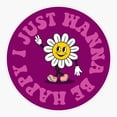 DOPASTICKER Just Wanna Be Happy, Purple Sticker, Phone Sticker Car ...