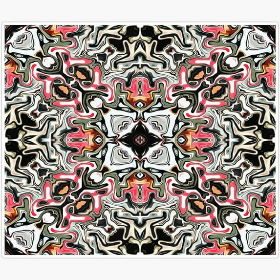 DOPASTICKER Kabuki White Red Orange Pink Brown Black Sticker Decorative ...