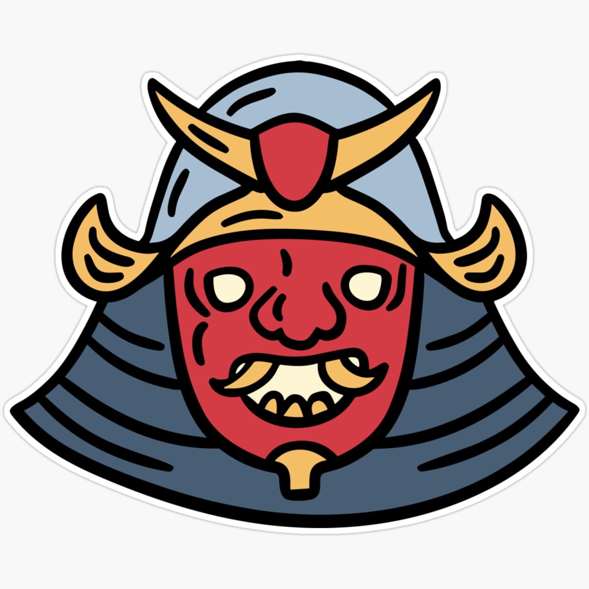 DOPASTICKER Kabuto - Japanese Samurais Sticker Decorative Laptop, Phone ...