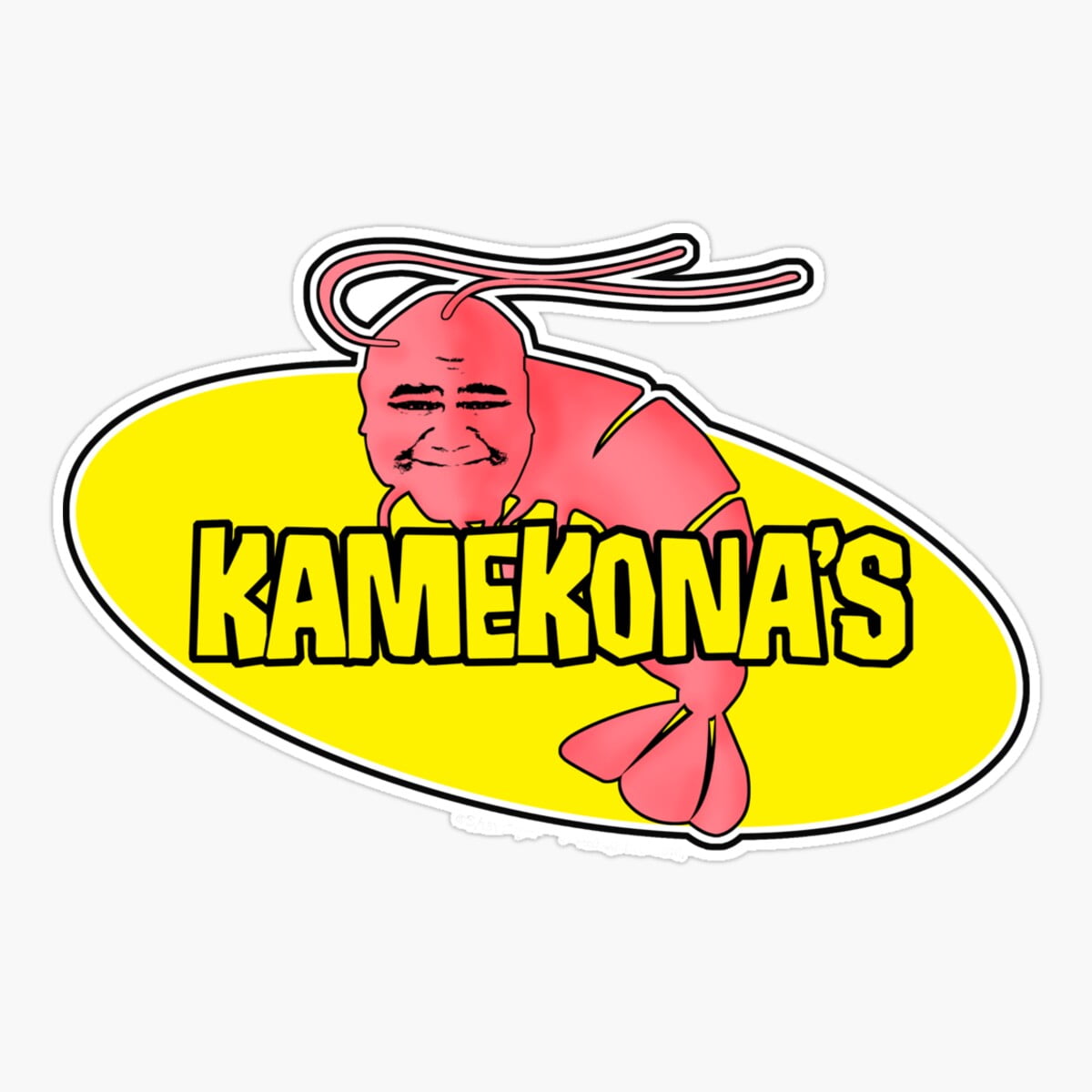 DOPASTICKER Kamekona'S Shrimp Logo (Outline) Sticker, Phone Sticker Car ...