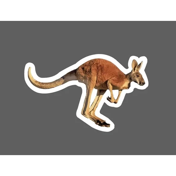 DOPASTICKER Kangaroo Sticker Jumping Australia Aussie Animal Outback ...