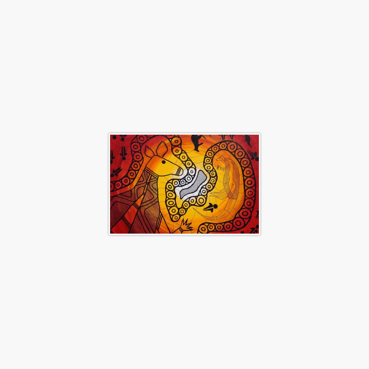 DOPASTICKER Kangaroo Sunset Sticker Phone Sticker, Latop Sticker, Lover ...