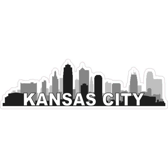 DOPASTICKER Kansas City Skyline Sticker City Travels Sticker Phone ...