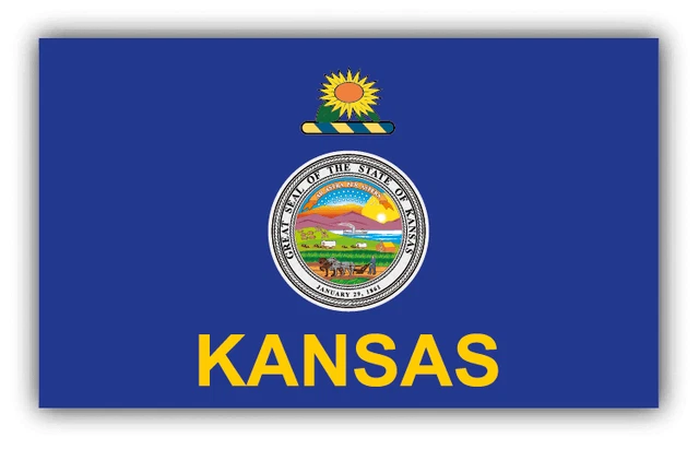DOPASTICKER Kansas State Flag Car Sticker Phone Decal Water Bottle ...