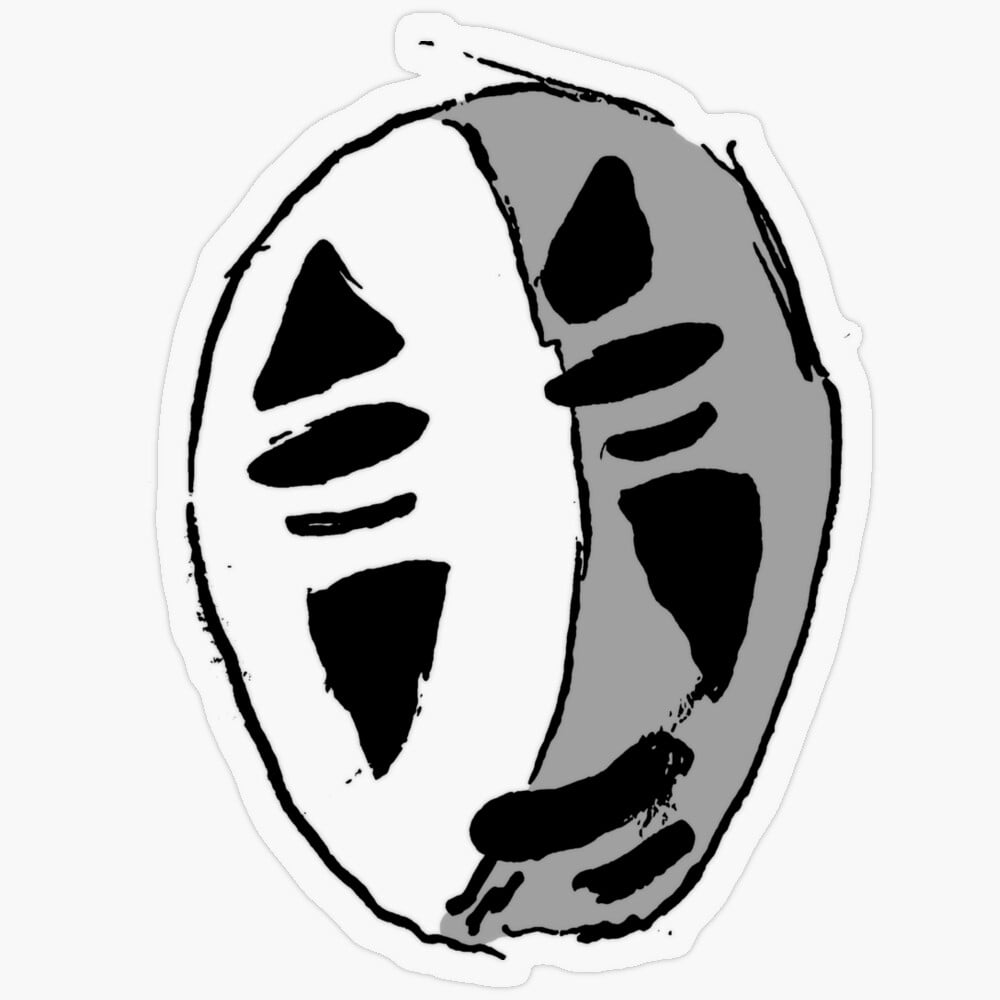 DOPASTICKER Kaonashi Mask Sticker Phone Sticker, Latop Sticker, Lover ...