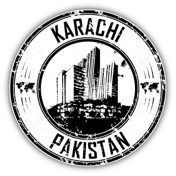 DOPASTICKER Karachi Pakistan Grunge Rubber Travel Car Sticker Phone ...