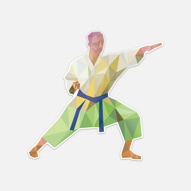 DOPASTICKER Karate Triangulated Sport Sticker Decal Phone Decal Water ...