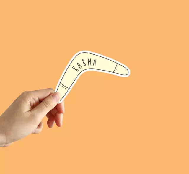 DOPASTICKER Karma Boomerang Sticker Cute Sticker Phone Decal Water ...