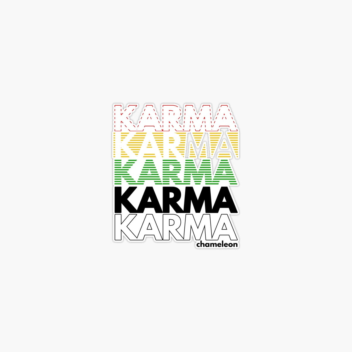DOPASTICKER Karma Club (Red, Gold, And Green) Sticker Phone Sticker ...