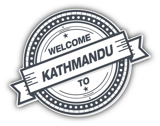 DOPASTICKER Kathmandu Welcome Travel Label Car Sticker Phone Decal ...