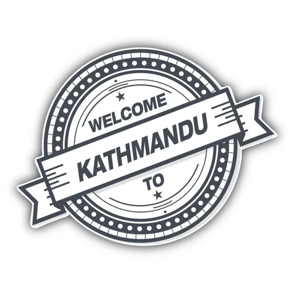 DOPASTICKER Kathmandu Welcome Travel Label Sticker Decal Phone Decal ...