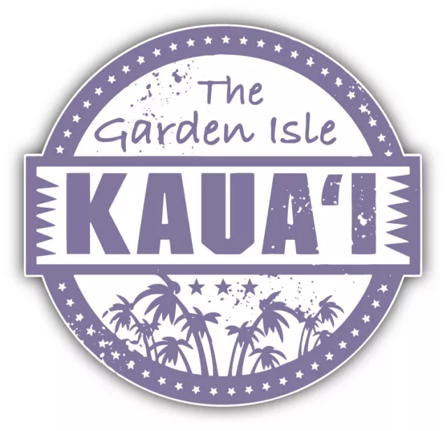 DOPASTICKER Kauai Hawaii Island Grunge Travel Stamp Sticker Decal Phone ...