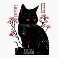DOPASTICKER Kawaii Cat Japanese Black Cat Sticker, Phone Sticker Car ...
