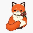 DOPASTICKER Kawaii Fox Sticker, Phone Sticker Water Bottle Sticker Car ...
