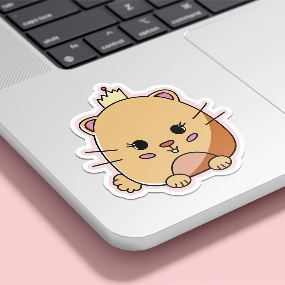 DOPASTICKER Kawaii Hamster Princess Sticker - Cute Animal Decal For ...