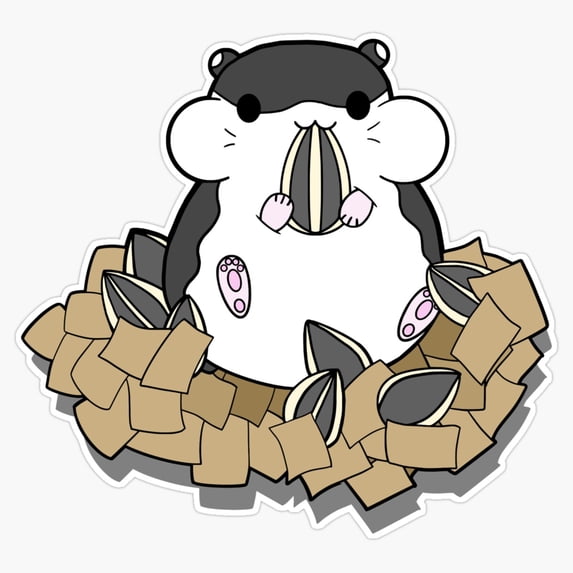 DOPASTICKER Kawaii Hamster Sticker, Phone Sticker Water Bottle Sticker ...