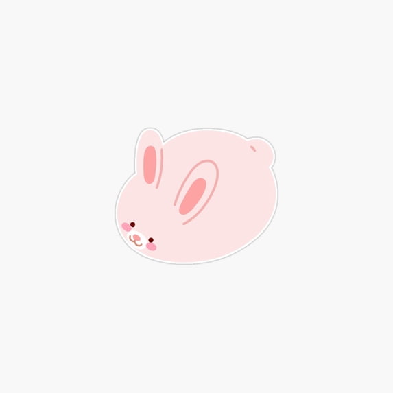 DOPASTICKER Kawaii Mochi Animal : Pink Bunny Sticker, Phone Sticker Car ...