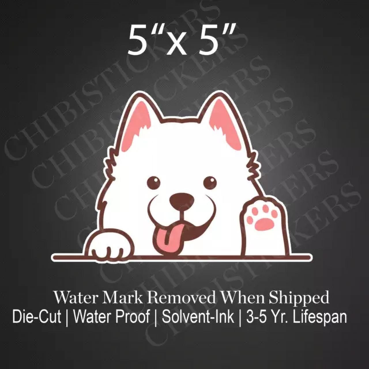 DOPASTICKER Kawaii Samoyed Paw Dog Pup Puppy Waterproof Decorative ...