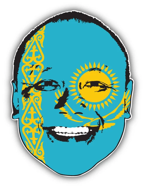 DOPASTICKER Kazakhstan Flag Man Face Sticker Decal Phone Decal Water ...