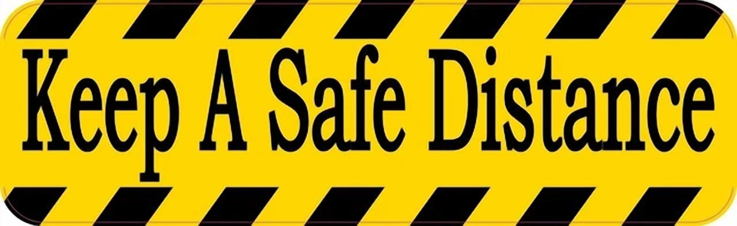 DOPASTICKER Keep A Safe Distance Sticker Business Sticker Phone Sticker ...