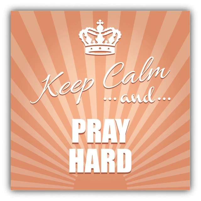 DOPASTICKER Keep Calm And Pray Hard Car Sticker Phone Water Bottle ...