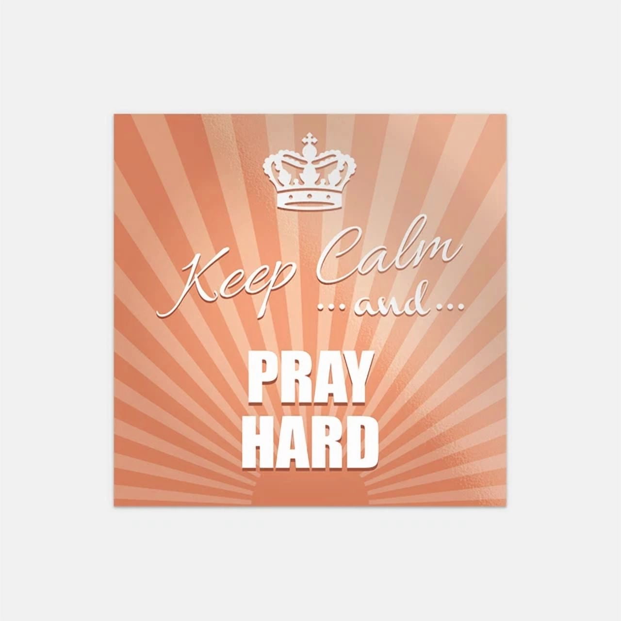 DOPASTICKER Keep Calm And Pray Hard Sticker Decal Phone Decal Water ...