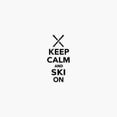 DOPASTICKER Keep Calm And Ski On Sticker, Phone Sticker Water Bottle ...