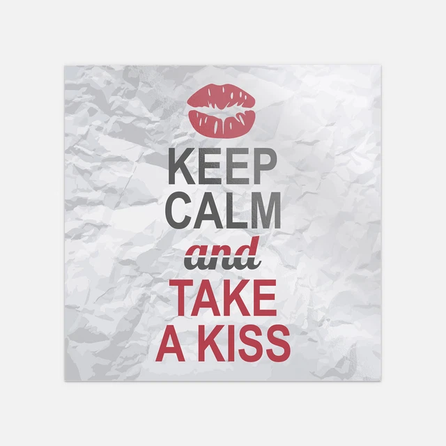 DOPASTICKER Keep Calm And Take A Kiss Sticker Decal Phone Decal Water ...