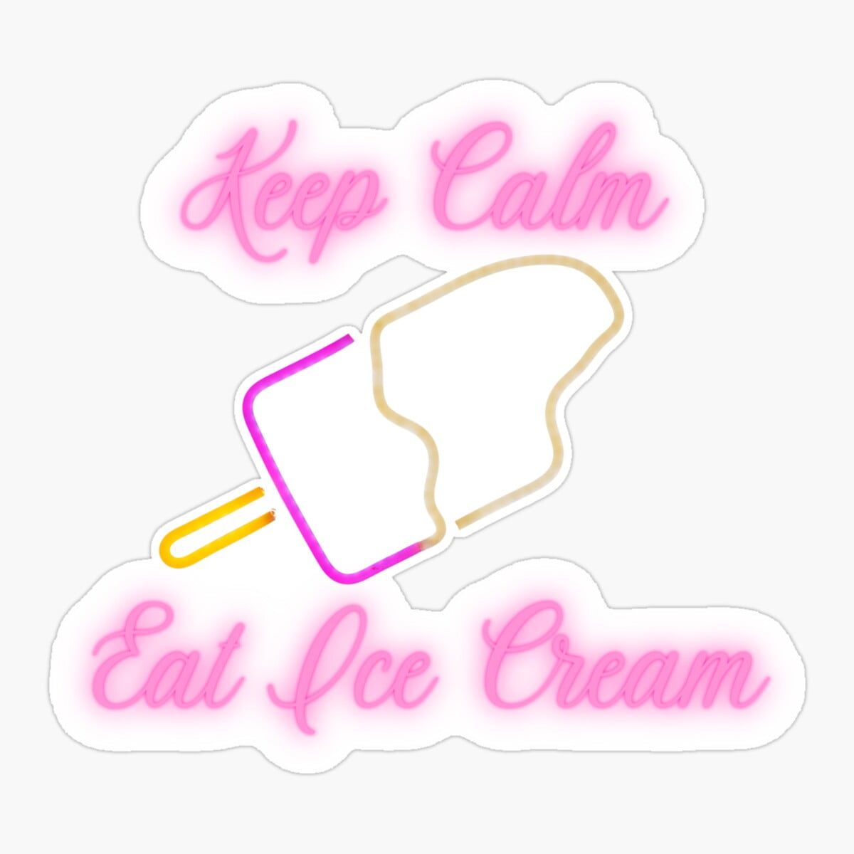 DOPASTICKER Keep Calm & Eat Ice Cream Sticker, Phone Sticker Car ...