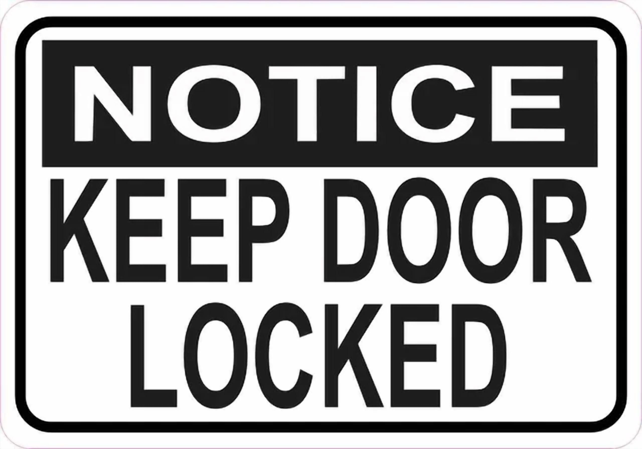 DOPASTICKER Keep Door Locked Sticker Phone Sticker, Latop Sticker ...