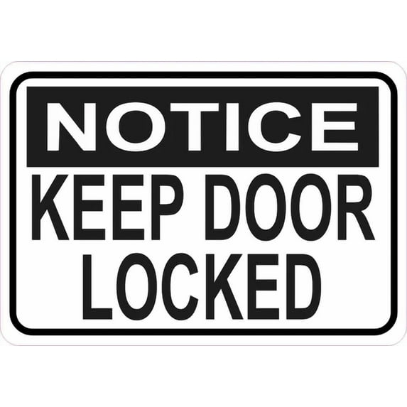 DOPASTICKER Keep Door Locked Sticker Phone Sticker, Latop Sticker ...