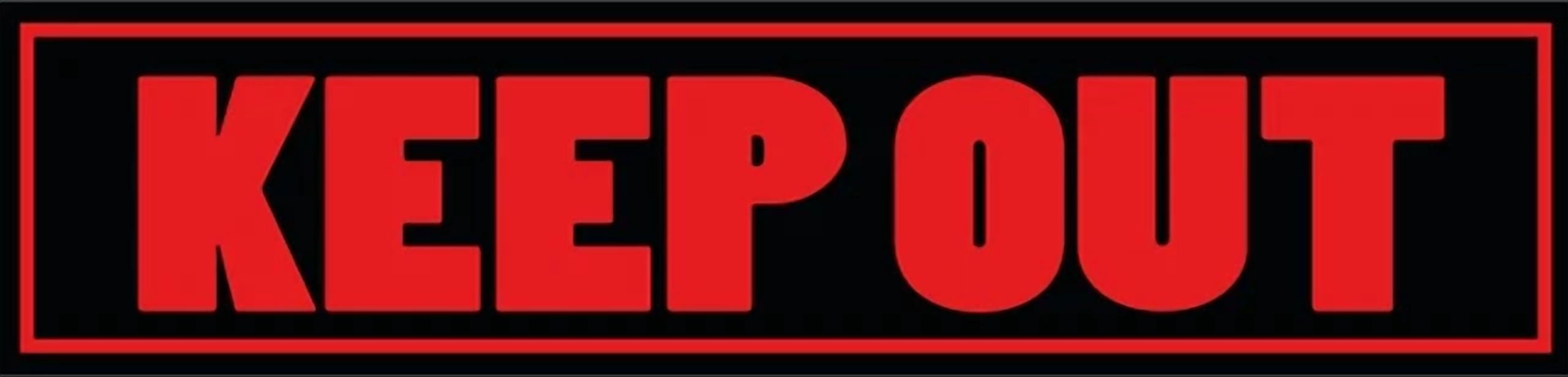 DOPASTICKER Keep Out Red Black Sticker Decal Phone Decal Water Bottle ...