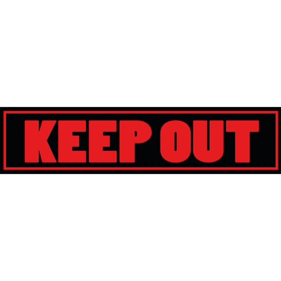 DOPASTICKER Keep Out Red Black Sticker Decal Phone Decal Water Bottle ...