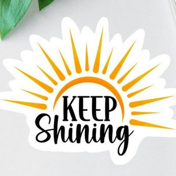 DOPASTICKER Keep Shining Sticker, Sunshine Sticker, Laptop Sticker ...