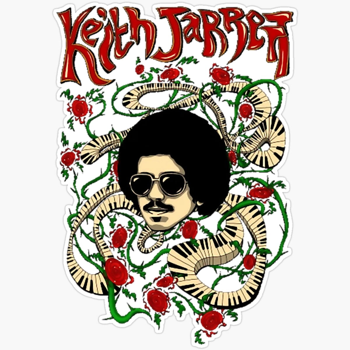 DOPASTICKER Keith Jarrett Sticker Decorative Laptop, Phone Stickers ...