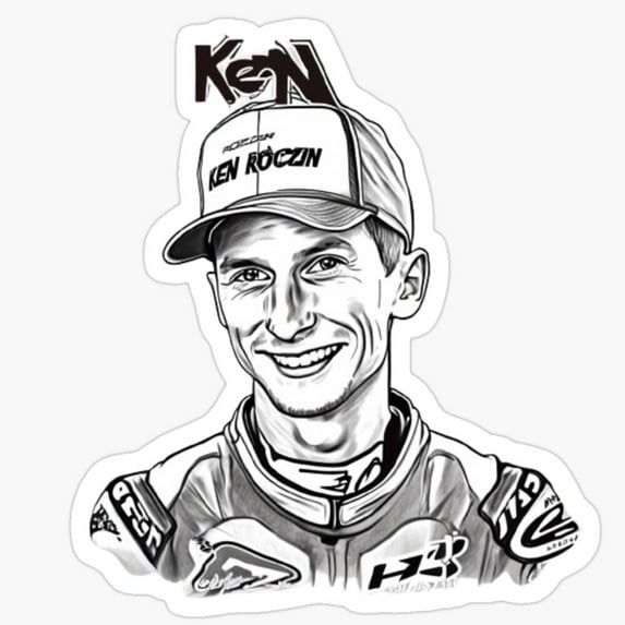 DOPASTICKER Ken Roczen Motocycle Sticker Phone Decal Water Bottle ...