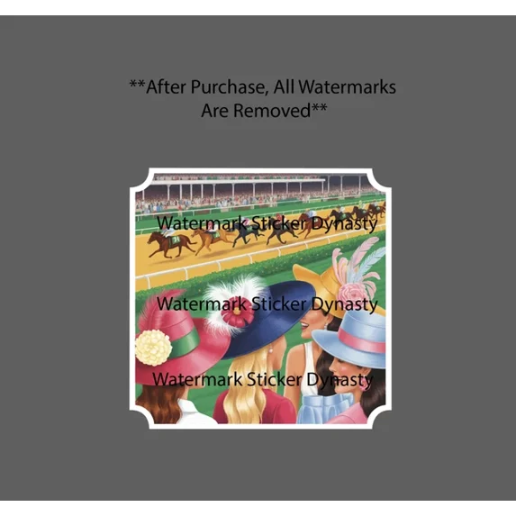 DOPASTICKER Kentucky Derby Sticker Jockey Women Hats Horse Race Sticker ...