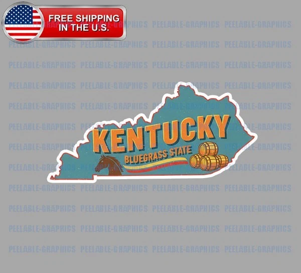 DOPASTICKER Kentucky State Sticker Souvenir Travel Sticker Phone ...