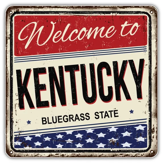 DOPASTICKER Kentucky Usa State Retro Grunge Emblem Car Sticker Phone ...