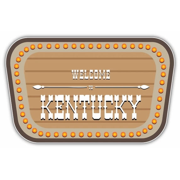 DOPASTICKER Kentucky Usa State Welcome Car Sticker Phone Water Bottle ...