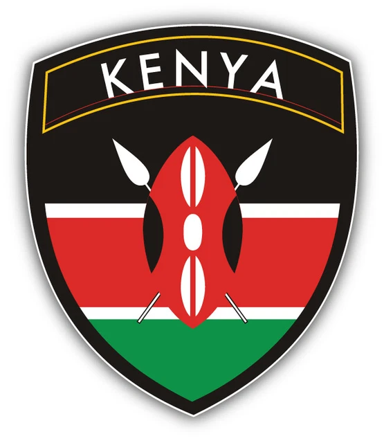 DOPASTICKER Kenya Flag Shield Car Sticker Phone Decal Water Bottle ...