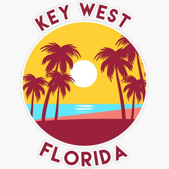 DOPASTICKER Key West, Florida Sticker Decorative Laptop, Phone Stickers ...