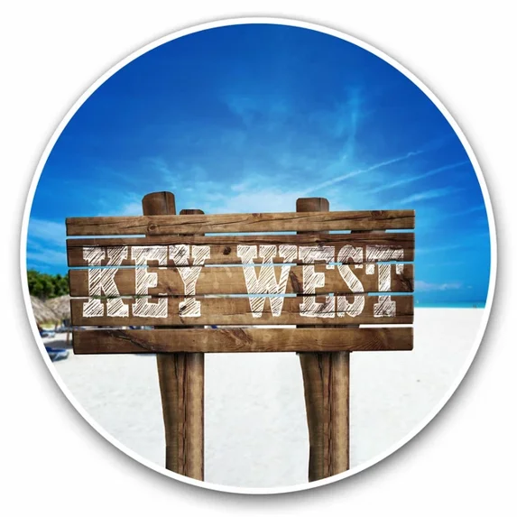 DOPASTICKER Key West Sign Florida Beach Cool Gift Decorative Laptop ...