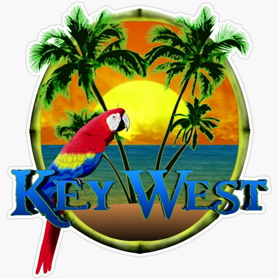 DOPASTICKER Key West Sunset Sticker Decorative Laptop, Phone Stickers ...