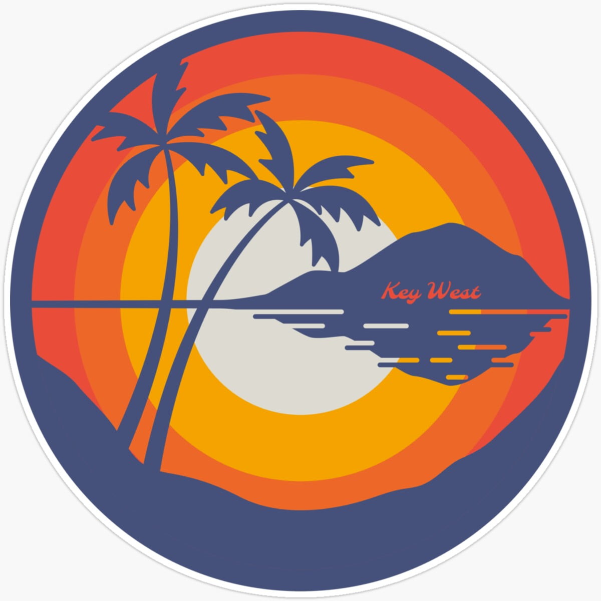 DOPASTICKER Key West Vacay Style Sticker Decorative Laptop, Phone ...
