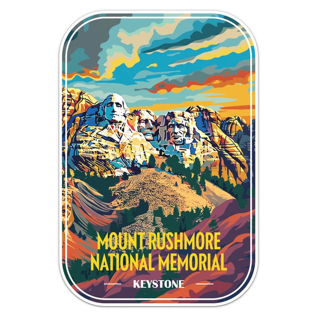 DOPASTICKER Keystone Mount Rushmore National Memorial Sticker Decal ...
